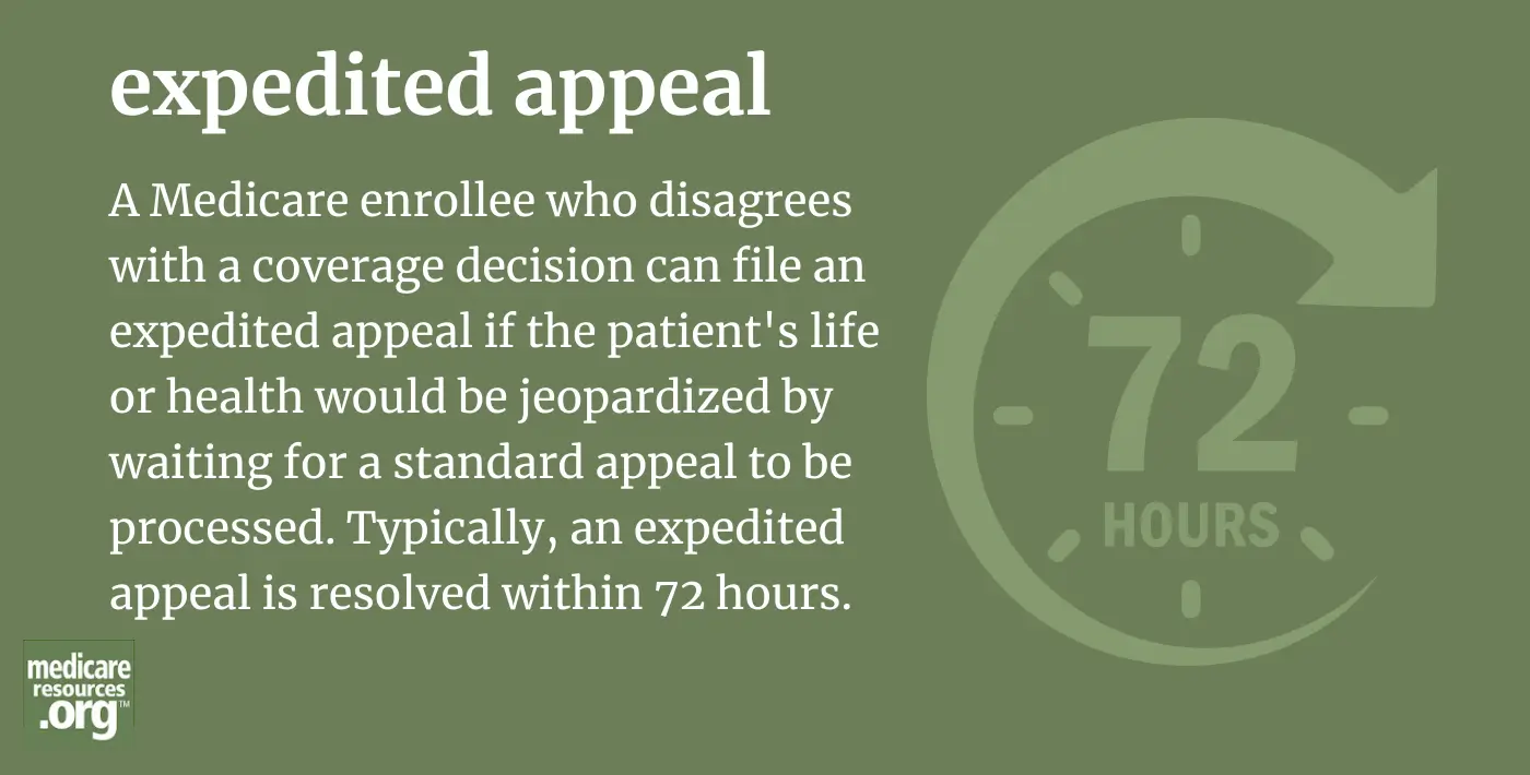 What is an expedited appeal? | medicareresources.org